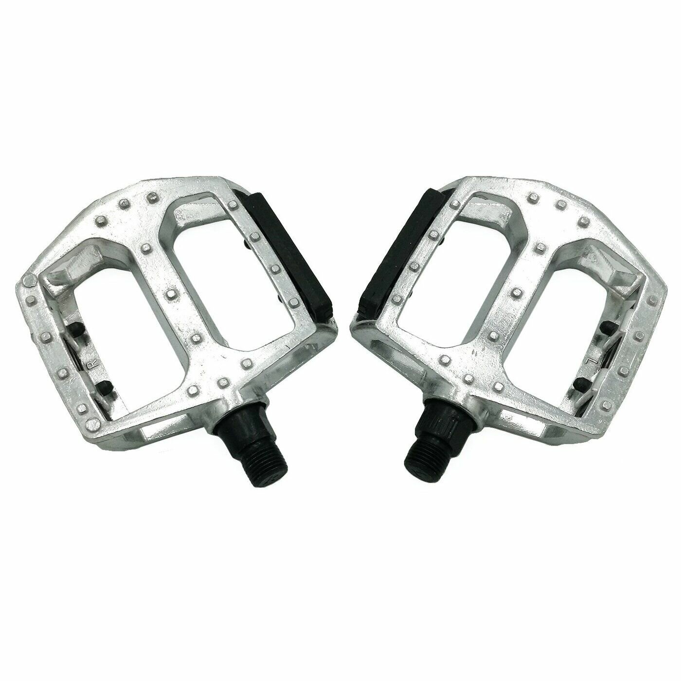 Педали STELS JD-281 алюминиевые серебристые 9/16" со светоотраж.*