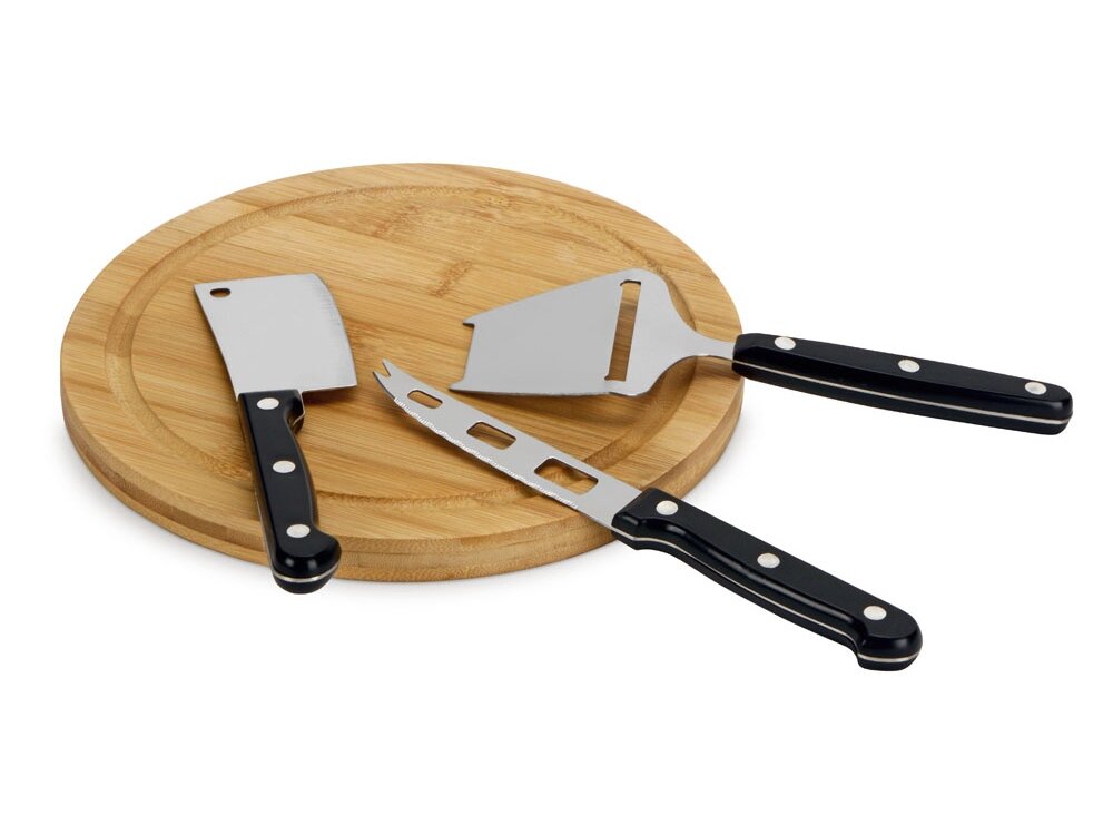 Набор для подачи сыра «Fabrizio», цвет черный, серебристый, натуральный