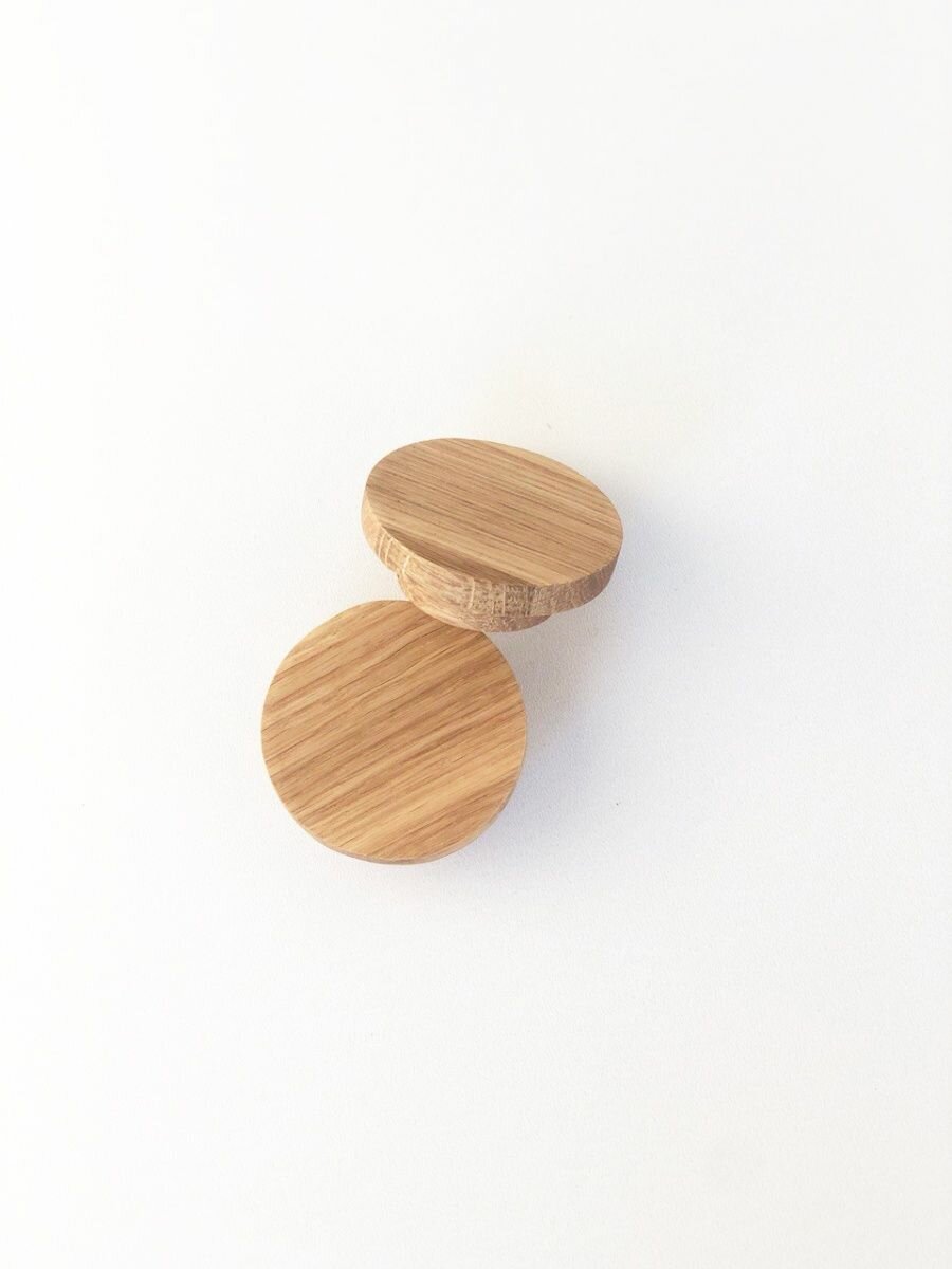 Деревянная ручка для мебели "Simple", диаметр 50 мм, 4 шт.