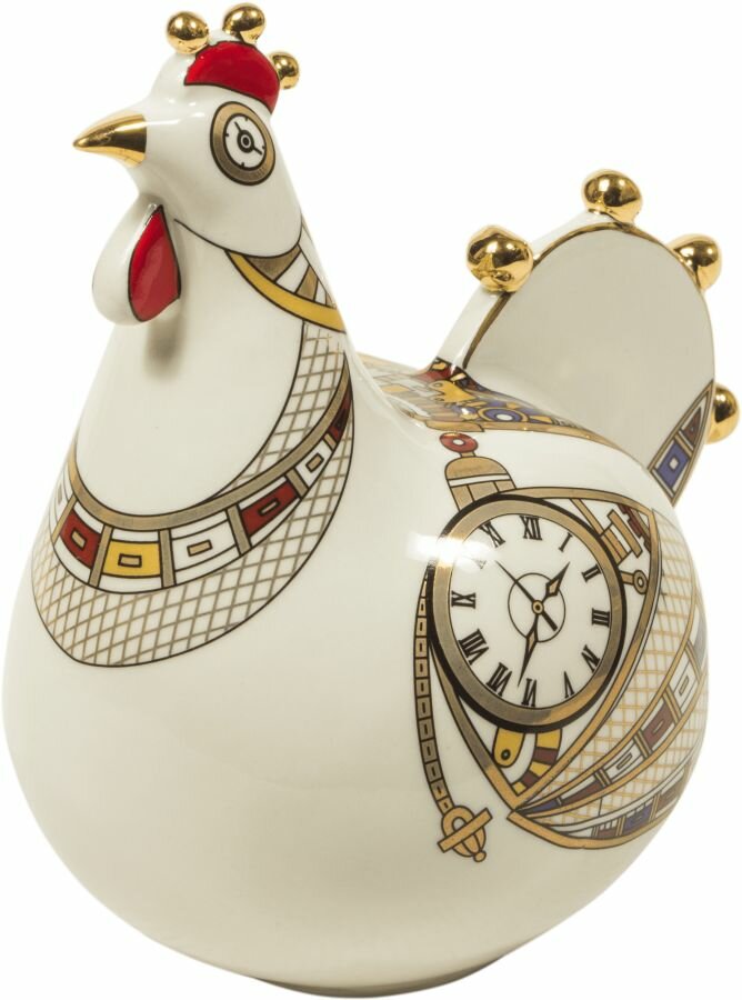 Статуэтка фарфоровая курочка стиль Стимпанк. Авторская работа Россия.