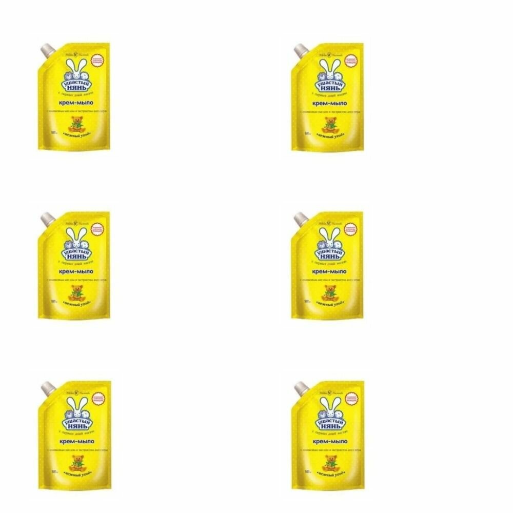 Ушастый Нянь Жидкое крем-мыло, Дой-Пак 500мл, 6 шт