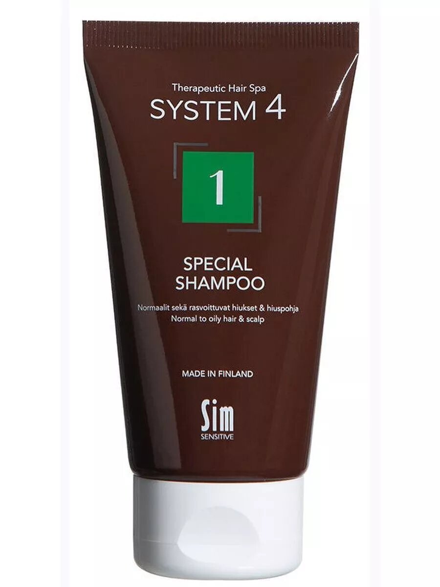 System 4 Шампунь для жирных волос №1, Система 4, 75 мл