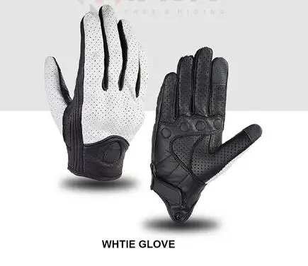 Летние мотоциклетные перчатки, кожаные желтые перчатки для мотокросса для мужчин и Белый, XXL, white