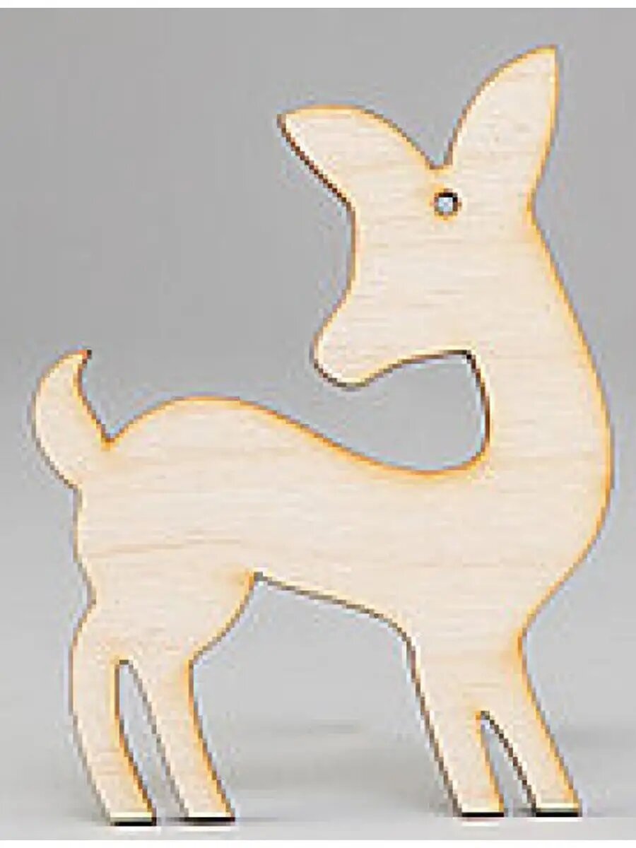 Деревянные заготовки Декупаж Олень 3 шт