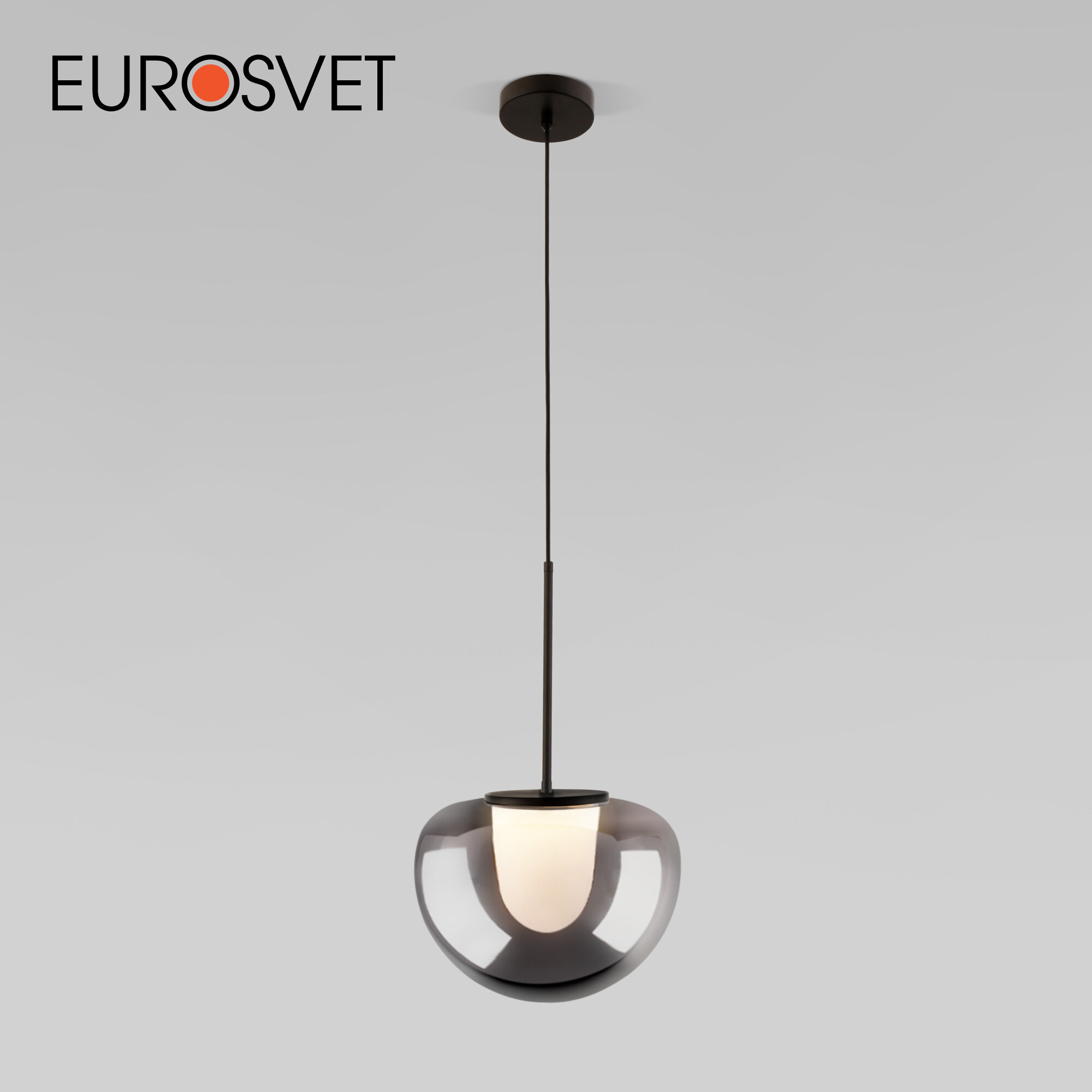 Подвесной светодиодный светильник Eurosvet Twice 90325/1, 8 Вт, 4000K, черный