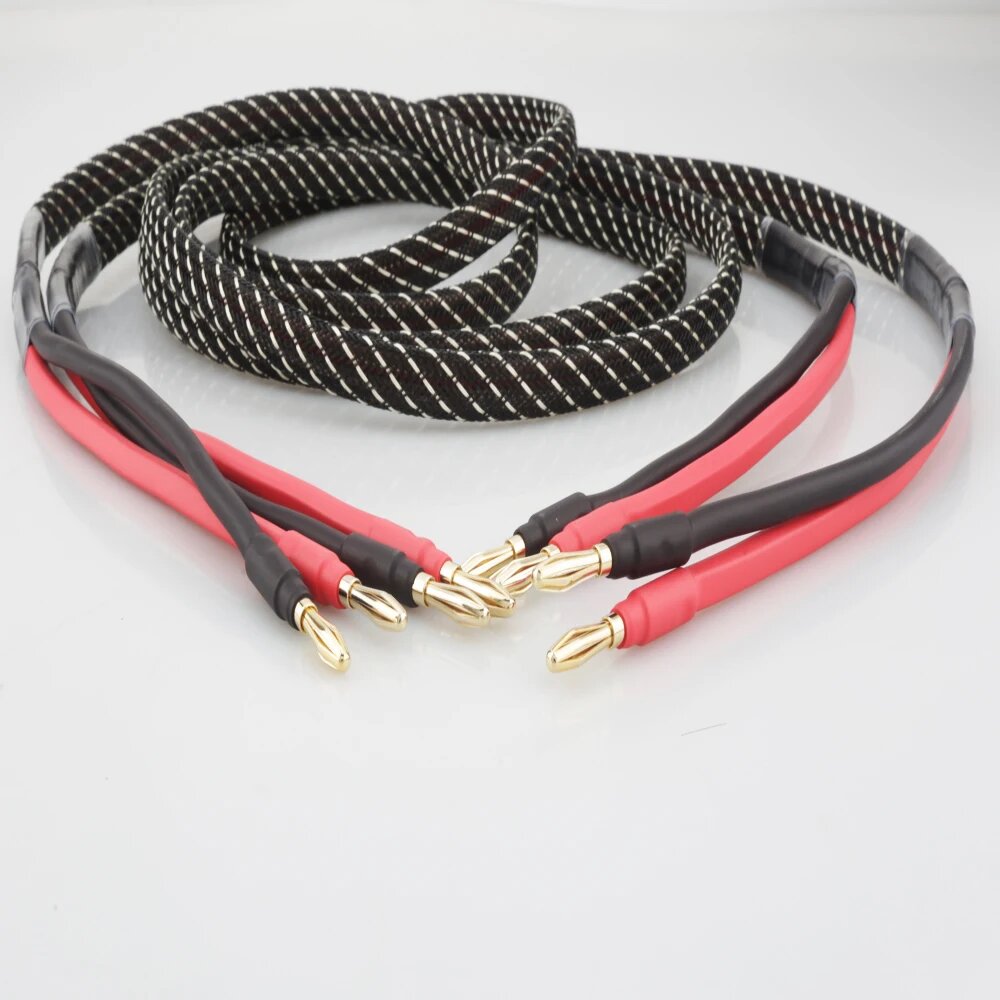 Пара кабелей для динамиков из чистой меди HIFI Banana-Banana 2m