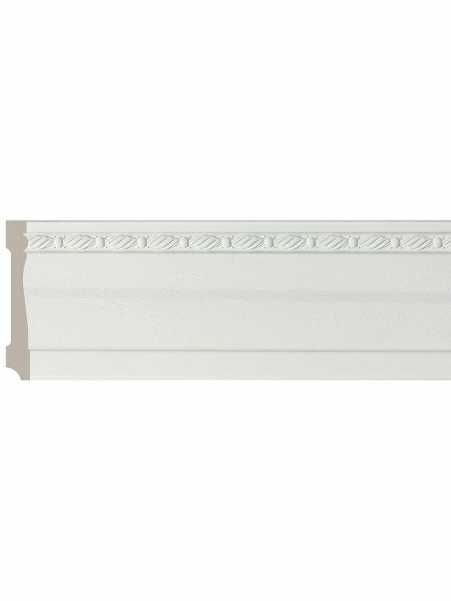 Плинтус потолочный Молдинг на стену декор, 1100х95х14 мм Белый мат - 2 шт.