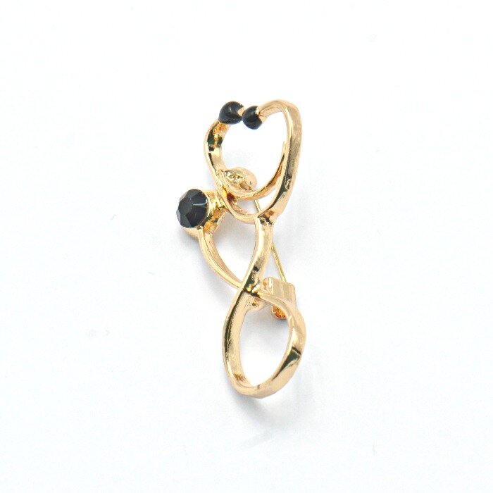 Брошь, фианит, эмаль