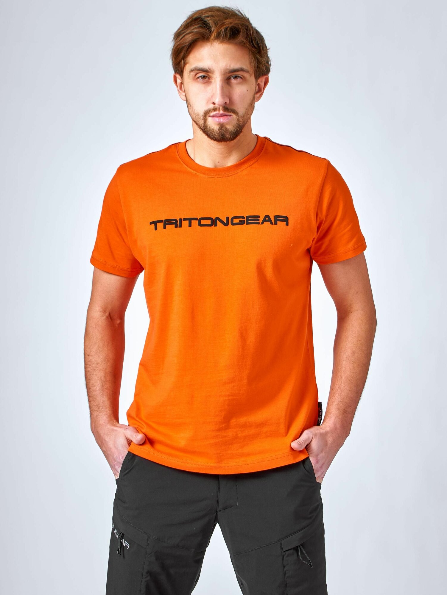 Футболка "TRITONGEAR" (Хлопок, Оранжевый) TRITONGEAR Размер M (44-46)