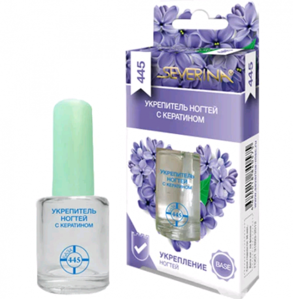 Severina Укрепление Ногтей - Укрепитель Ногтей С Кератином Защитная база-укрепитель под лак 11 мл. (445)