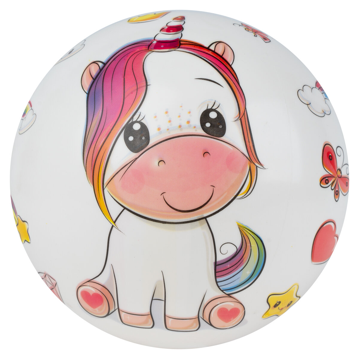 Мяч детский с рисунком Единорог, MD-23-09, диаметр 23 см, пластизоль