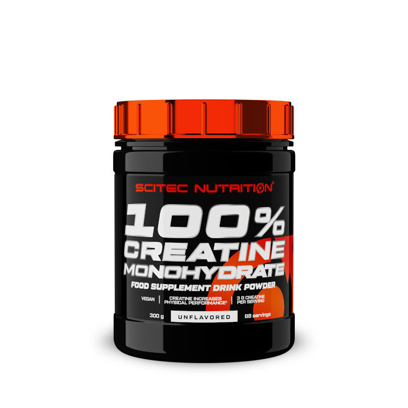 Креатин Scitec Nutrition "100% Creatine Monohydrate", порошок, без добавок, 300 г