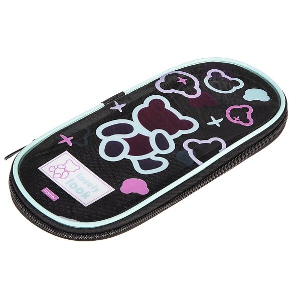 Пенал "Мой мишка" 220*90*25мм, с карманом/ пенал-косметичка