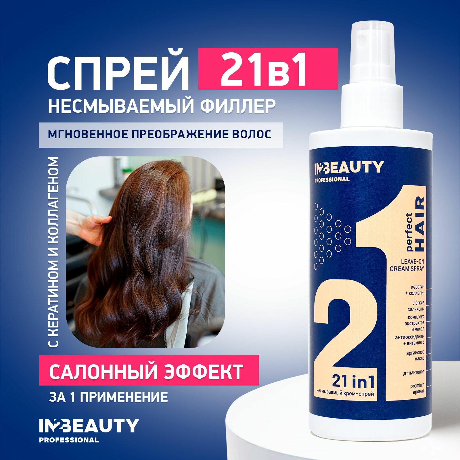 IN2BEAUTY Professional Спрей для ухода за волосами, 250 мл