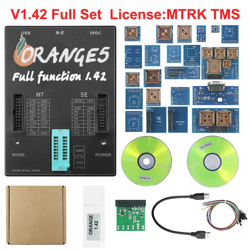 Программатор Orange5 V1.42, полная активация Orange 5 с устройством программирования ЭБУ с ключом 1,42, активация полной авторизации