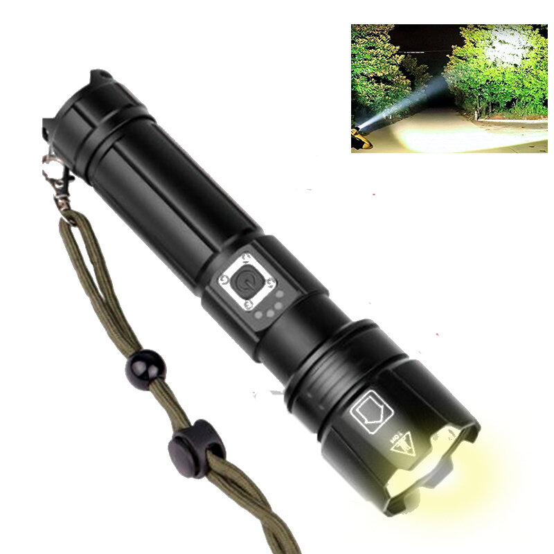 Фонарь ручной аккумуляторный Огонь H-703-P90, ударопрочный, светодиодный, 1000 м