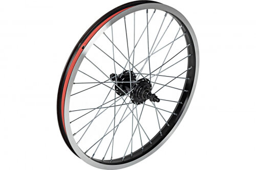 Колесо заднее Felgebieter 20" для BMX, двойной алюм. обод 36H, алюм. втулка, ось 3/8" 175 мм, 9Т, черный