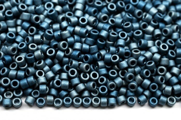 Бисер японский TOHO Treasure цилиндрический 11/0 #0511F синий павлин матовый, гальванизированный, 5 грамм
