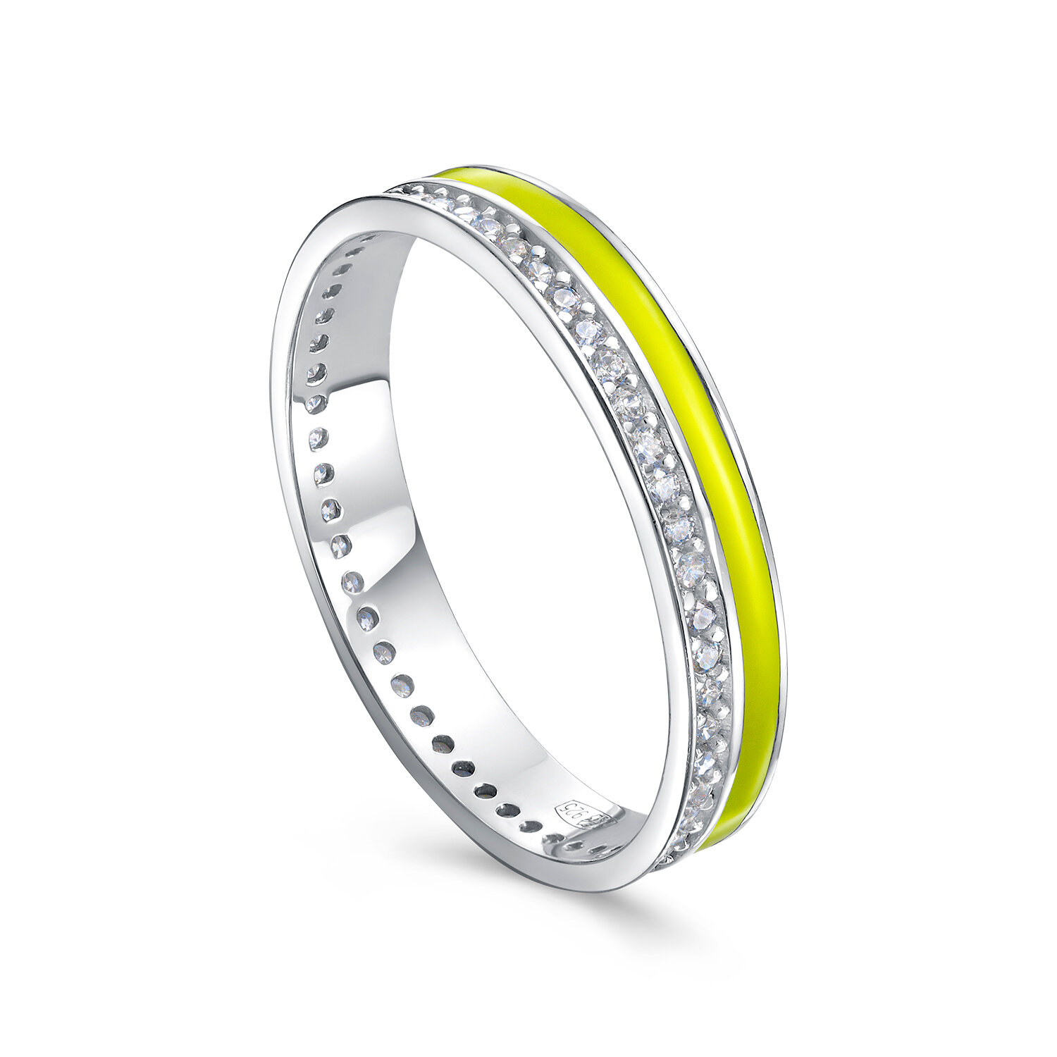 Кольцо, серебро, 925 проба, фианит