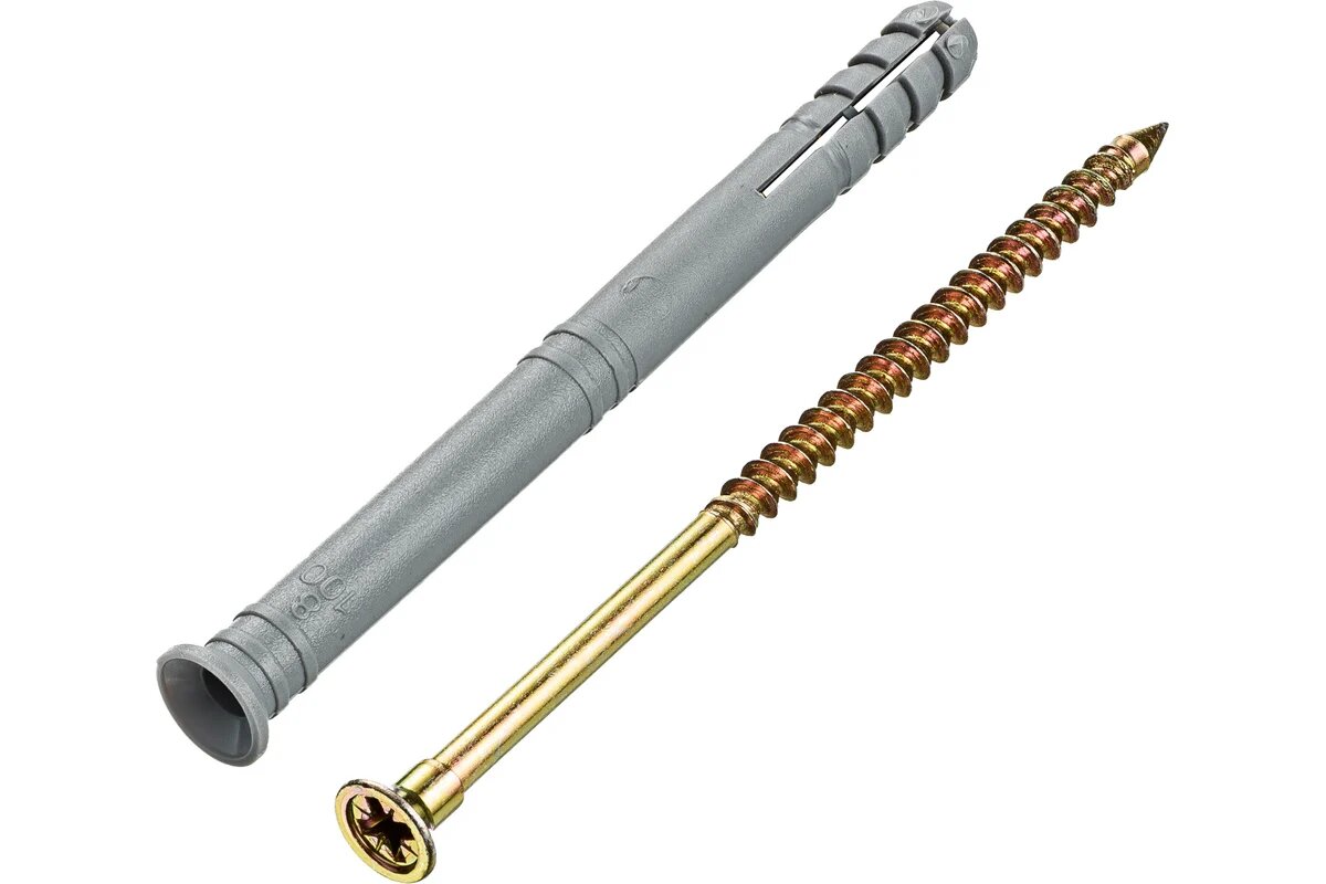 Tech-Krep дюбель-гвоздь 8x100 мм с потайной манжетой из полипропилена, 100 шт