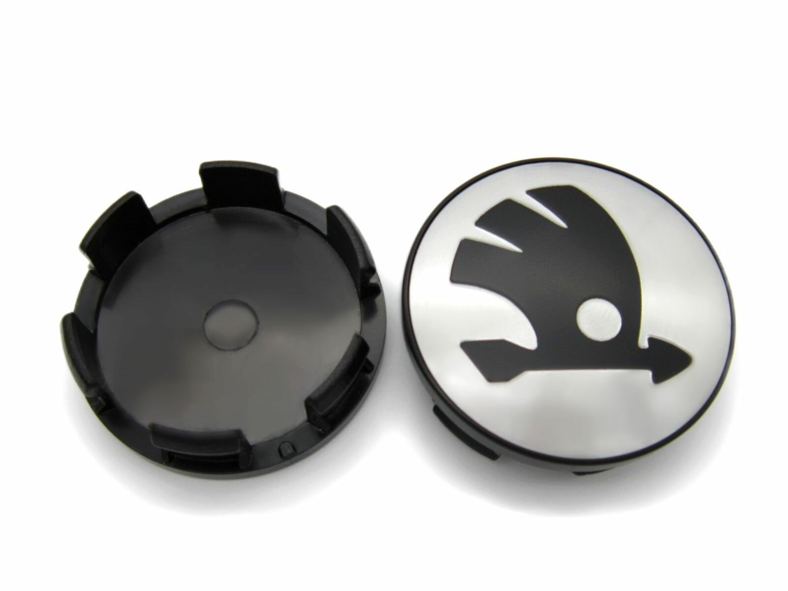 Колпачок заглушка для литого диска СКАД Skoda new chrome 56/51/12 мм, 1 шт.