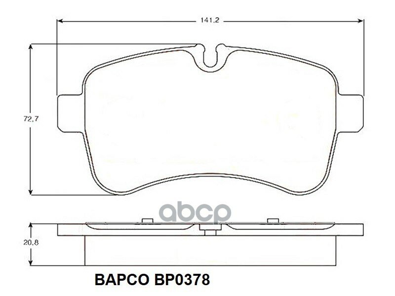 Колодки тормозные дисковые задние, комплект, шт BAPCO арт. BP0378