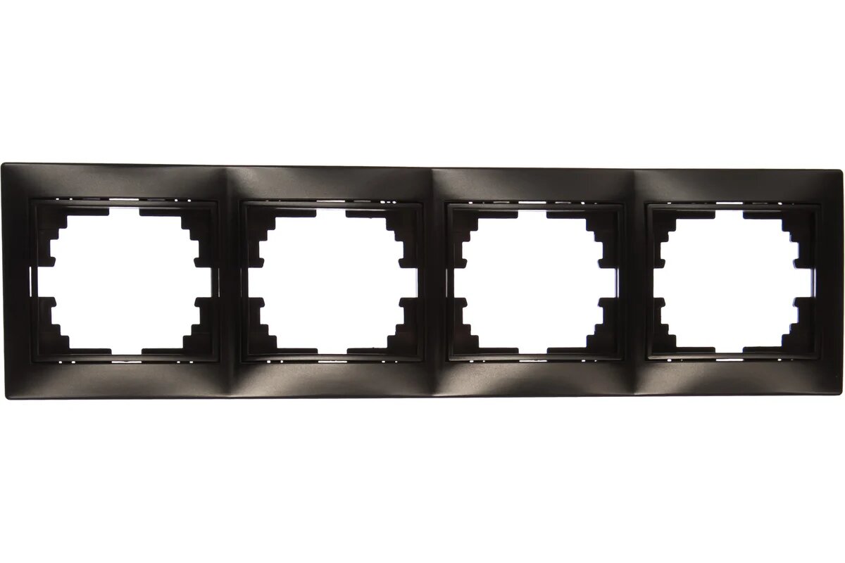 Plano Горизонтальная рамка Intro 150405 на 4 поста СУ антрацит Б0044581 для улицы