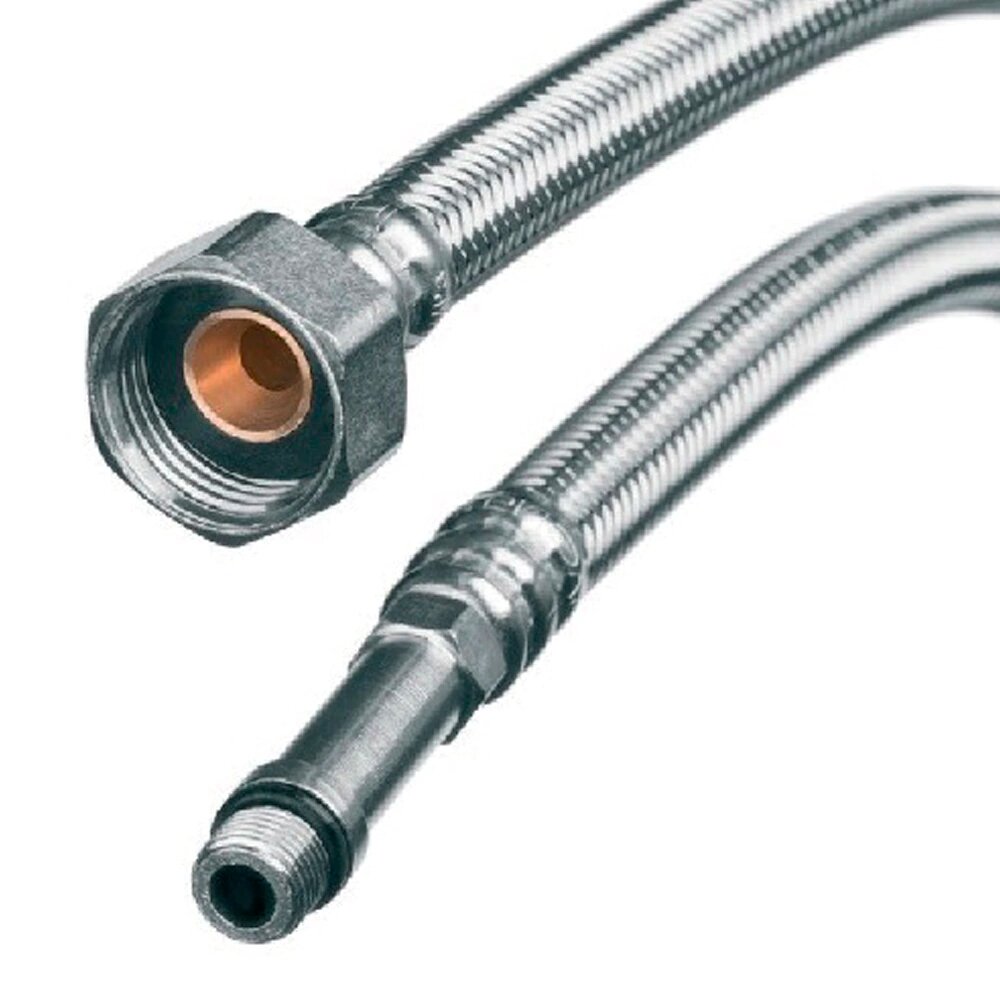 Подводка гибкая для смесителя с длинным наконечником 1/2ВР-10 мм шланг PEX 30 см