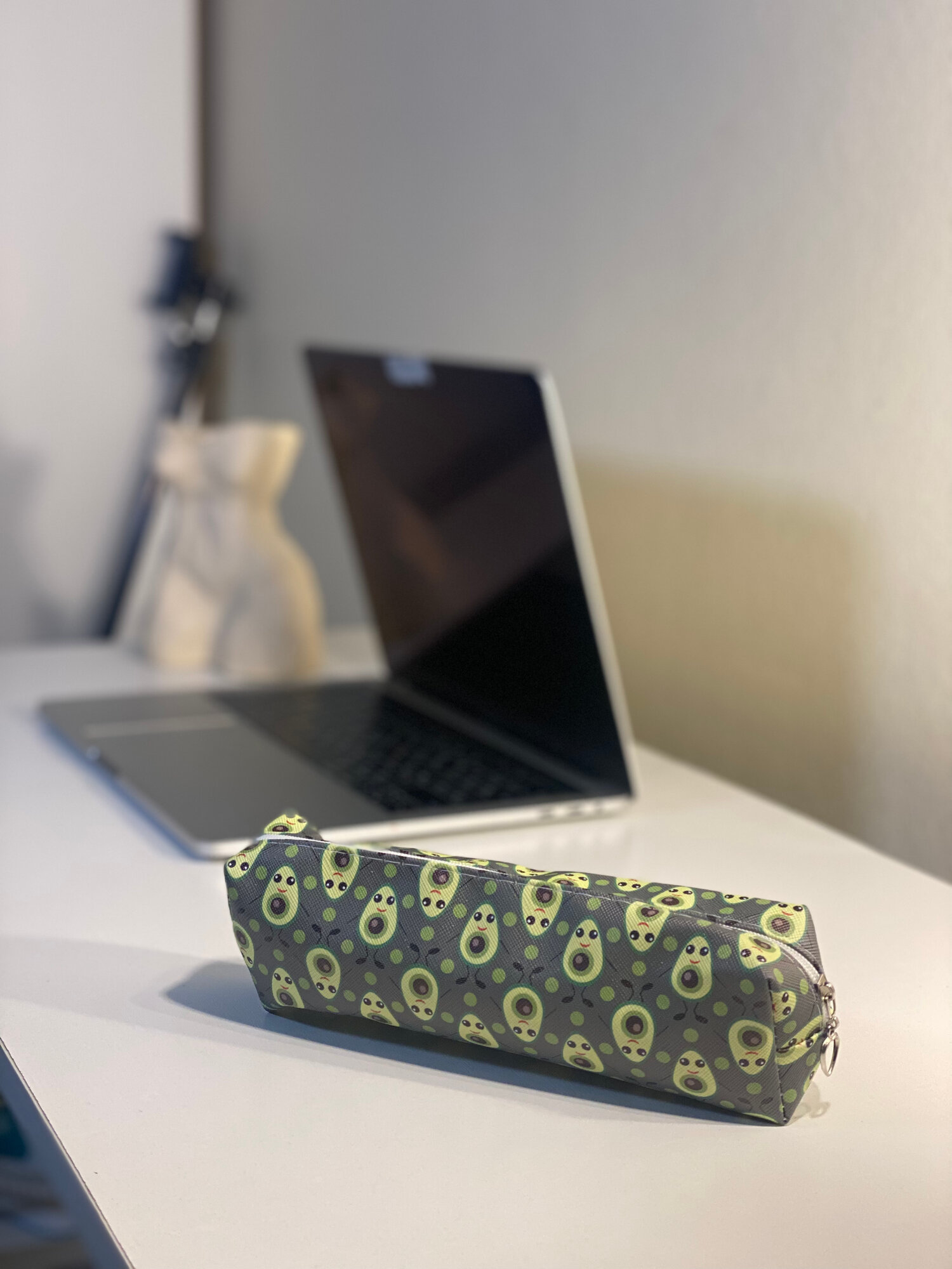 Пенал-косметичка "Авокадо", для начальной школы, голубой