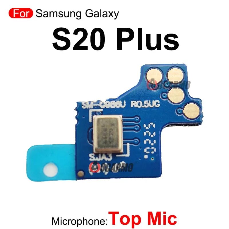 Микрофон с шумоподавлением для Samsung Galaxy Note 20 Ultra 20 + S20 Plus S20U, верхняя микрофонная плата, запасные части для ремонта, 1 шт.
