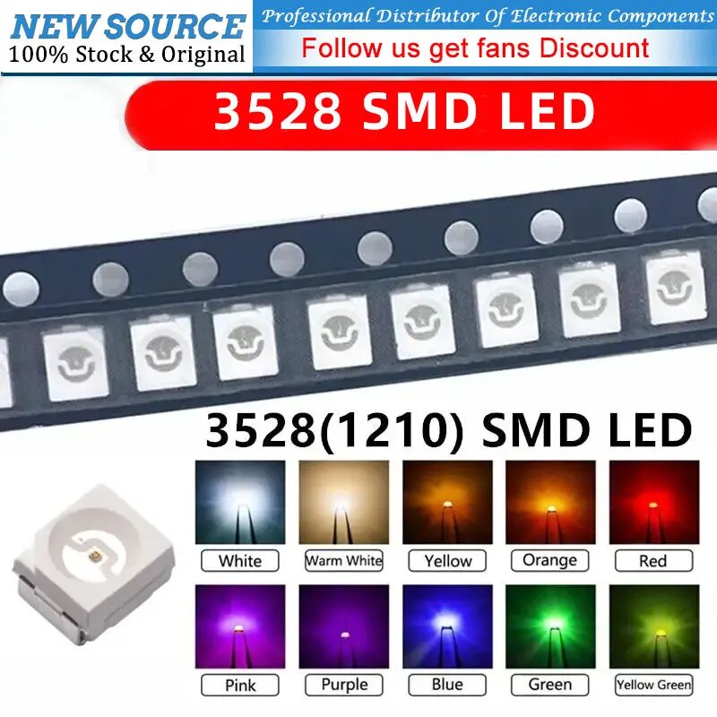 Светодиоды SMD 3528 1210 RGB 100 шт.