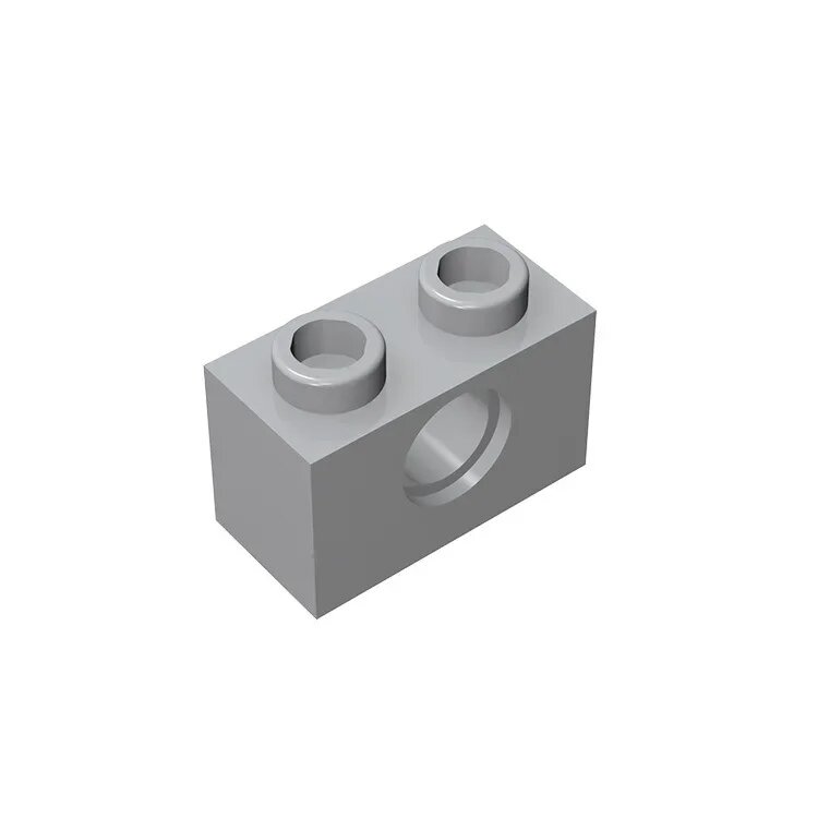 Gobricks технические блоки 1x2, Серый (071)