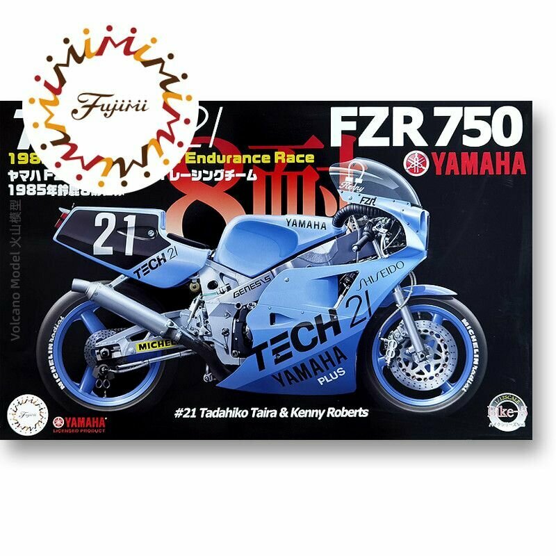 Сборная модель Машинка Fujimi-14131 1/12 Yamaha FZR750 Tech21 1985 Motorcycle model kit