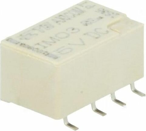 Реле TE Connectivity 1-1462037-4 электромагнитное субминиатюрное DPDT Uобмотки 5ВDC 0,5A/125ВAC 2А 1мс 1шт