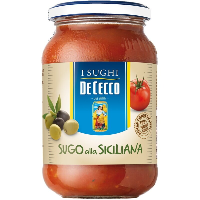 Соус DE CECCO Sugo alla Siciliana томатный с оливками /стекло/ 400г