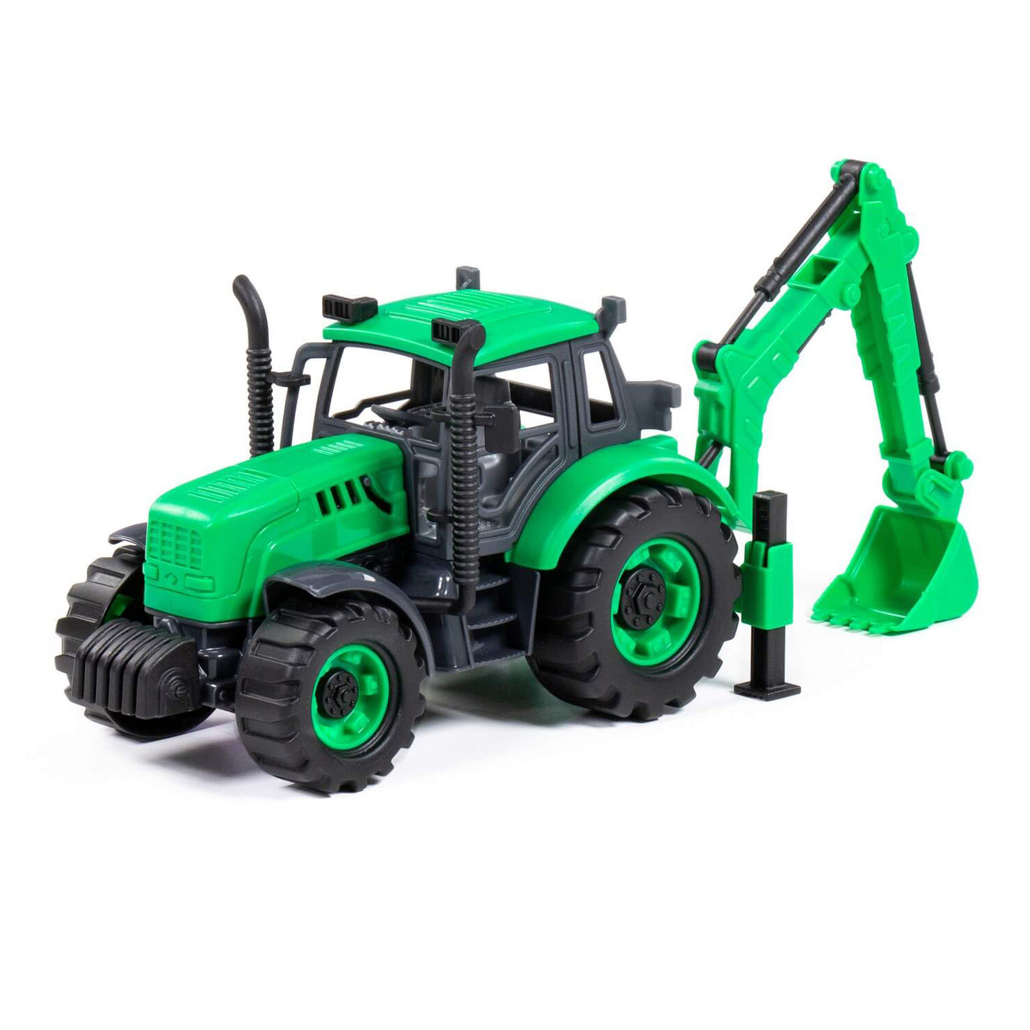 Полесье Экскаватор Прогресс инерционный зеленый 91536 с 3 лет