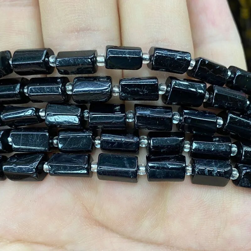 Бусины из натурального камня LUOMAN XIARI Black Tourmaline