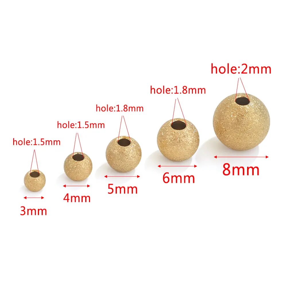 Бусины золотистые 6 мм, диаметр 6mm