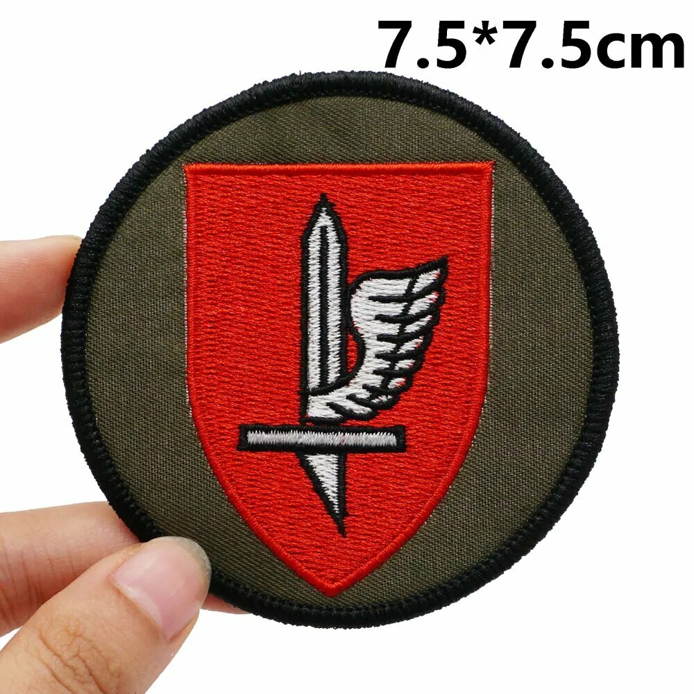 Тактические нашивки израильские с вышивкой Красный, F37-65 sew on