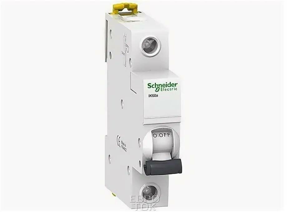 Schneider Electric Выключатель автоматический однополюсный 1А С iC60N 6кА (арт. A9F74101)