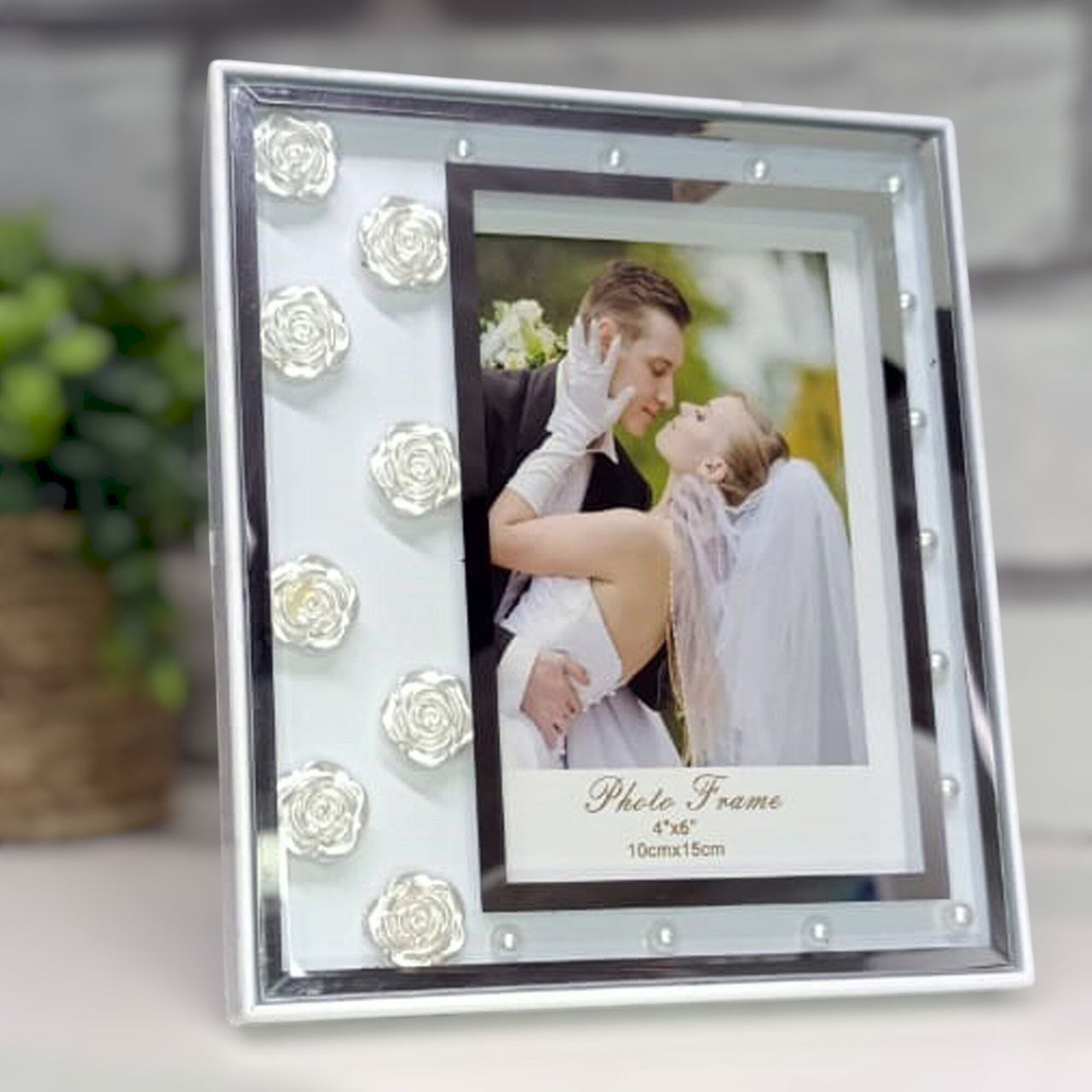 Рамка 10х15 см "Розы с жемчугом"