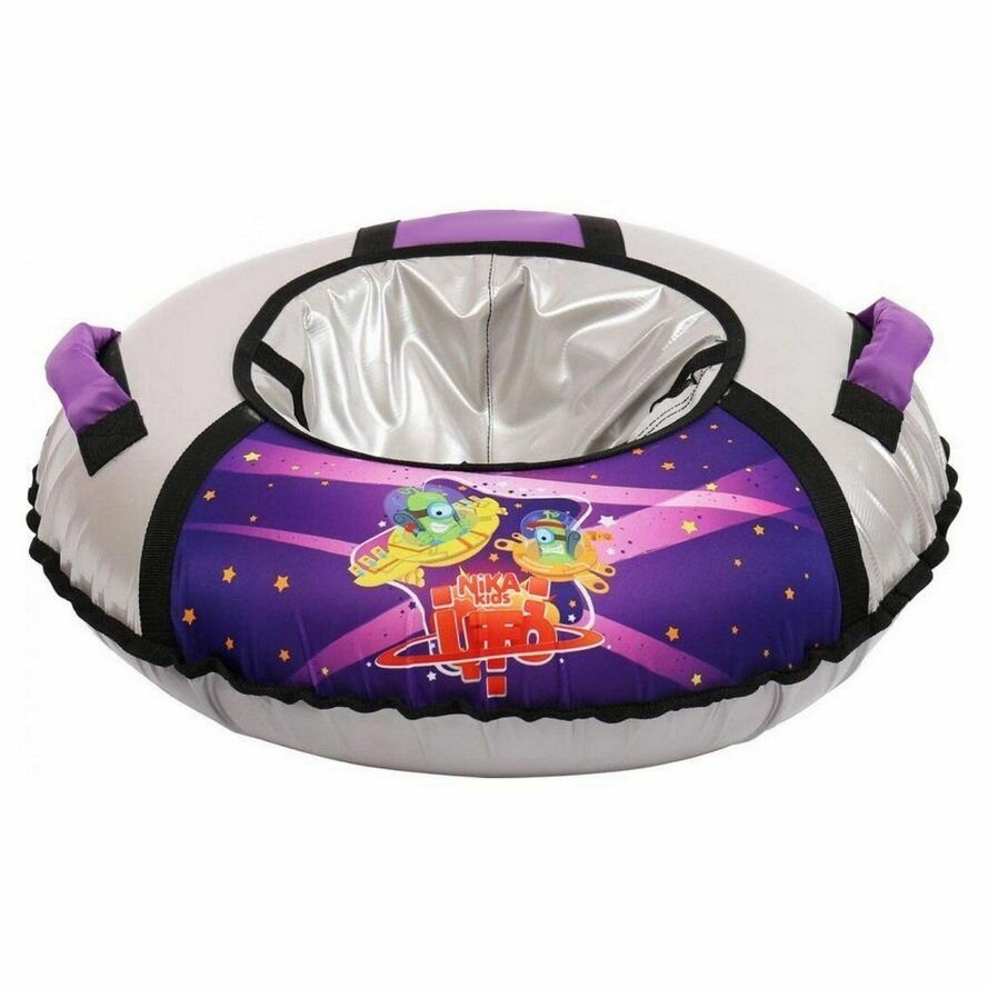 Тюбинг 85 ТБ1КР-85/П2 баклаж-серебро с пришельцами