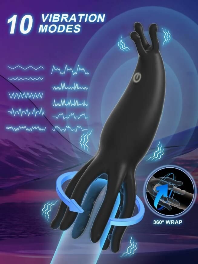 Вибратор для головки пениса, массажер-стимулятор для минета**