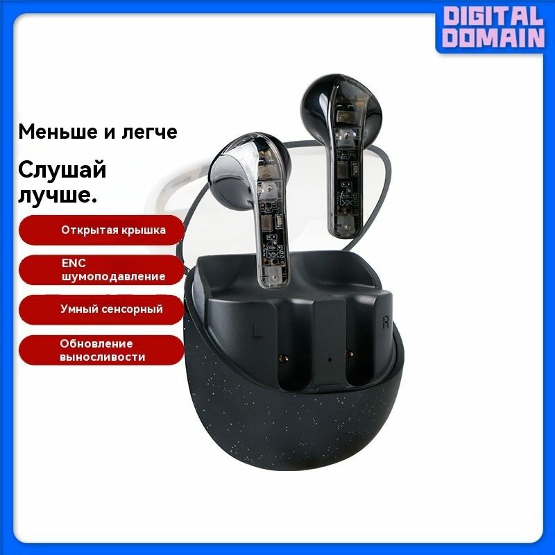 Беспроводная Bluetooth-гарнитура, высокое качество звука hifi, шумоподавление ENC