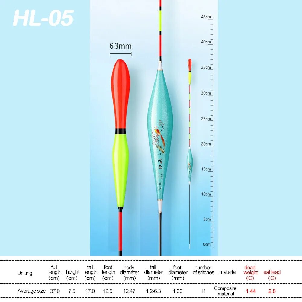 Поплавки из баргузинской пихты для скальной рыбалки HL-05
