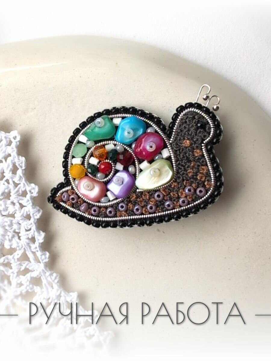 Брошь, перламутр