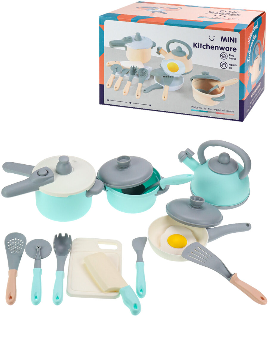 Игровой набор посуды "Ранний завтрак", 23,5x12,5x14,5 cм (11 предметов)