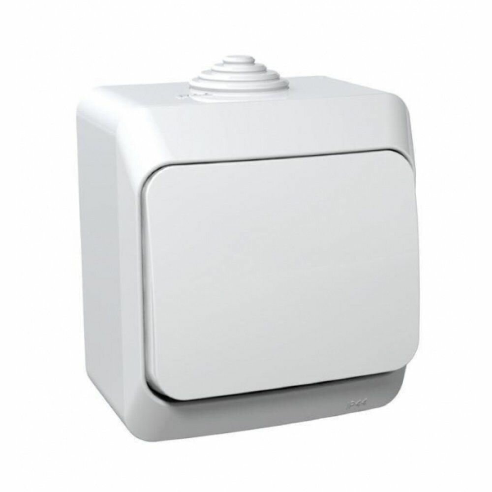 Выключатель 1-клавишный Systeme Electric (Schneider Electric) Etude, белый BA10-041B