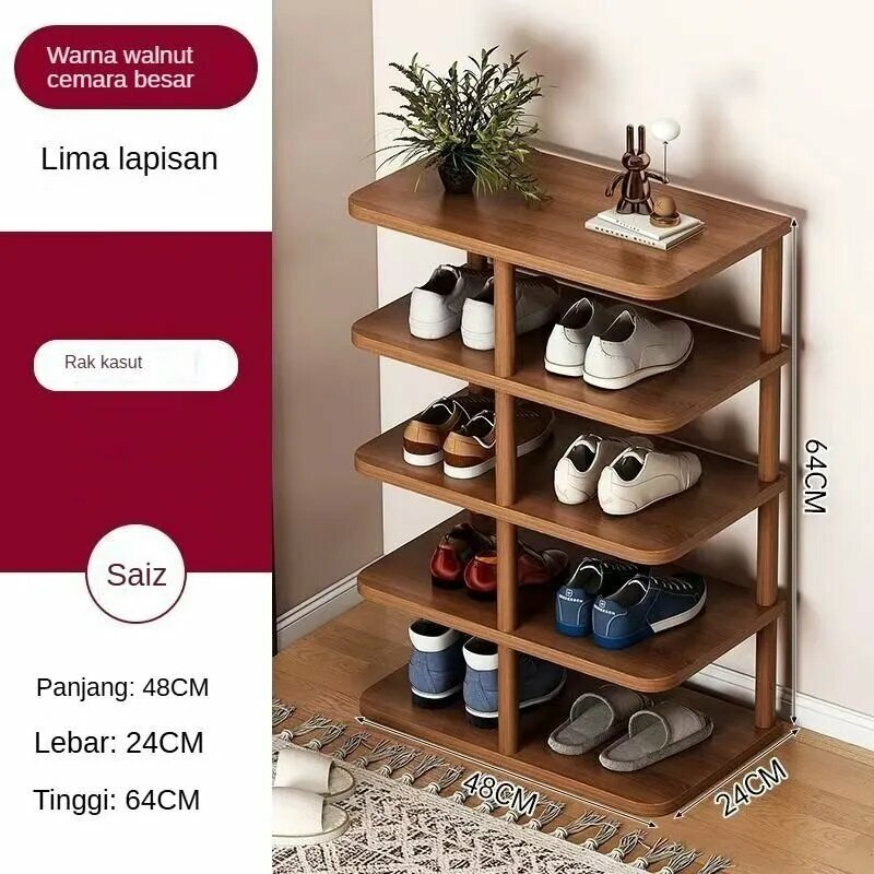 Обувница, обувница лофт，обувница из дерева，Простая многослойная，48х24х64 см