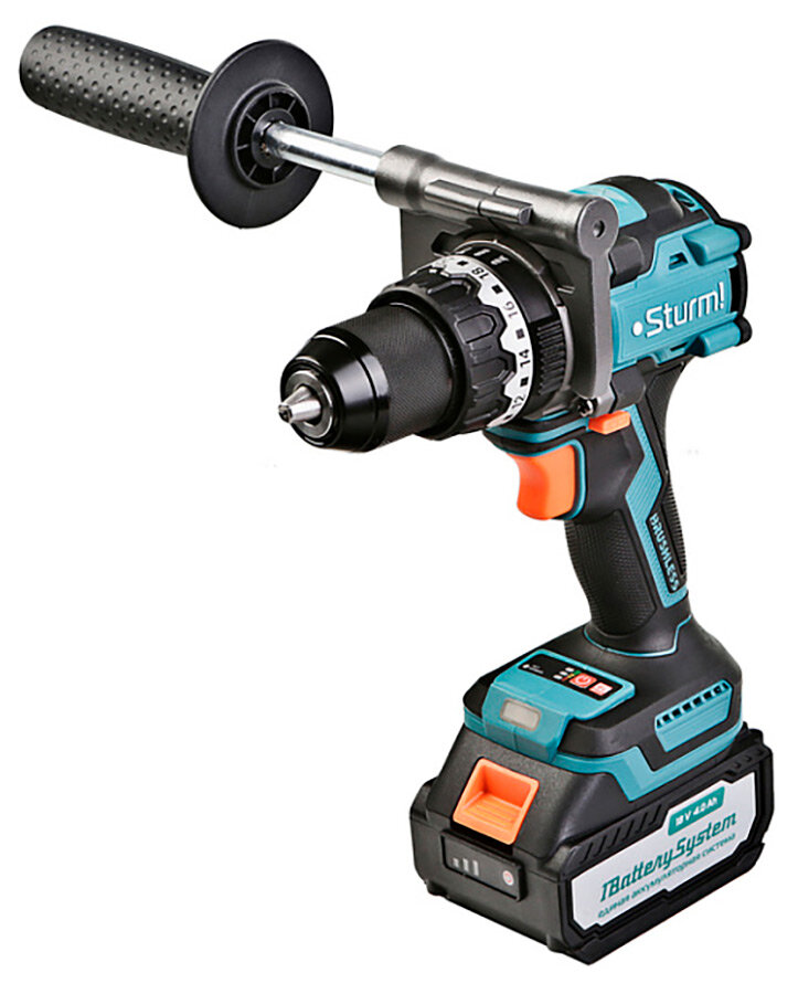 Дрель аккумуляторная Sturm! CD1655BLI, б/щ, 18 В 1BatterySystem, 130 Нм, 1х4.0 Ач, кейс